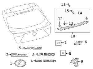 84966-F6010 - Liftgate Release Switch 2022-2023 Lexus | AutoNationParts.com