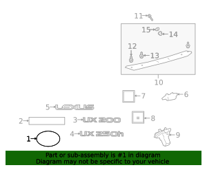 2019-2024 Lexus Emblem 75431-48031 | Lexus Direct parts