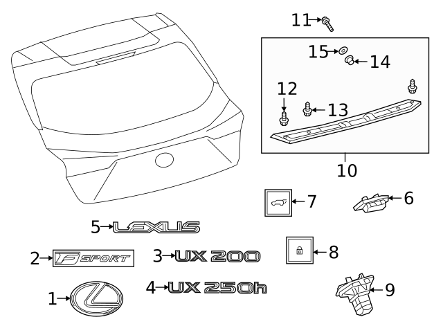 90975-02228 - Emblem 2010-2022 Lexus | Lexus Parts Outlet