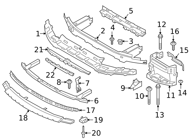 2019-2024 BMW Impact absorber, top 51-11-7-373-403 | AutoNationParts.com