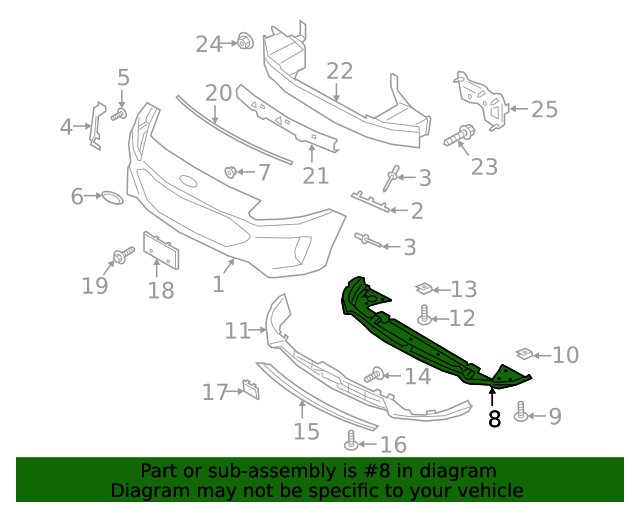 2020-2024 Ford Escape Deflector LJ6Z-8310-AB | OEM Parts Online