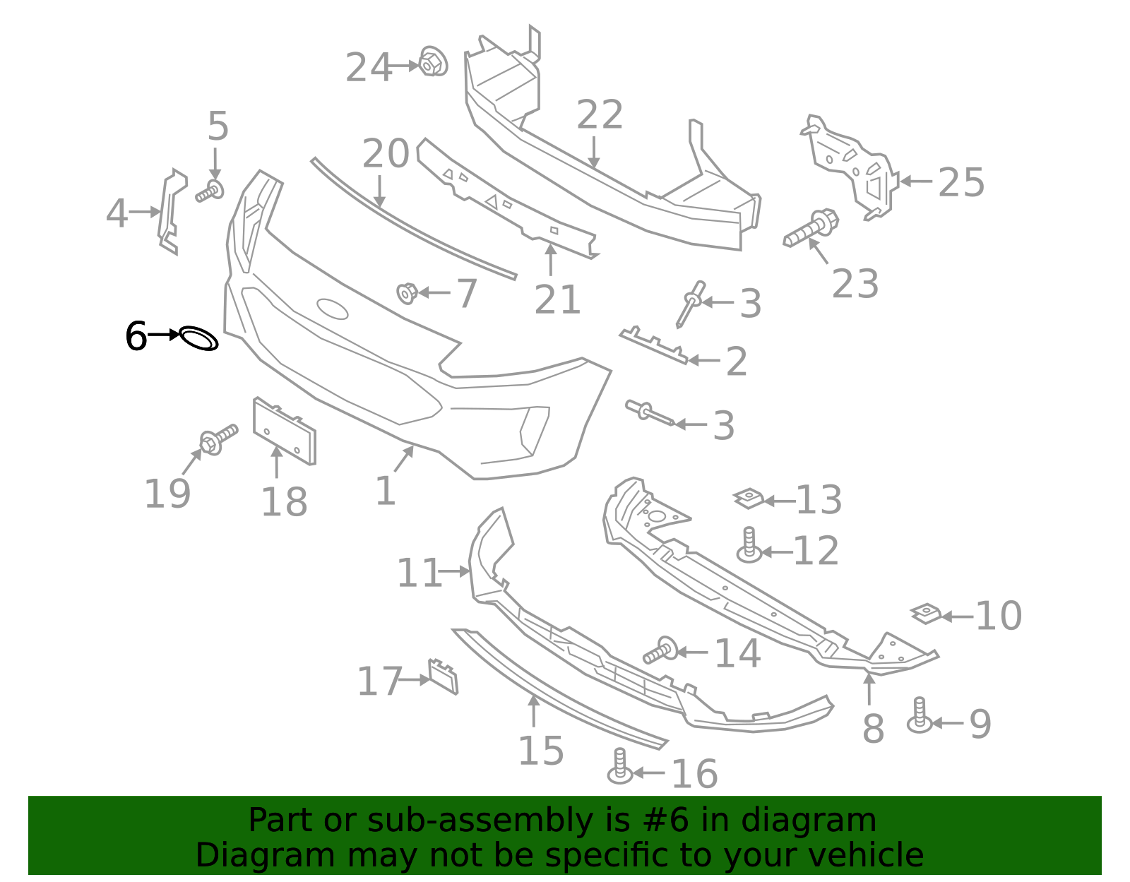 LJ6Z-8213-D - Ornament 2020-2022 Ford Escape | Ford Parts Direct