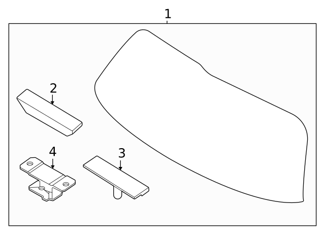 87110-R0120 - Glass Assembly Tail Gate - 2022-2023 Kia Carnival | Kia ...