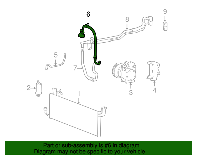 97762-38072 - Discharge Hose 2005-2006 Kia Optima | Kia.Parts Store