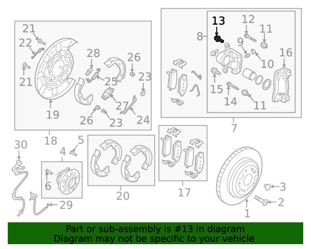 1989-2024 Hyundai Disc Brake Caliper Pin Bolt 58163-33000 | OEM Parts ...