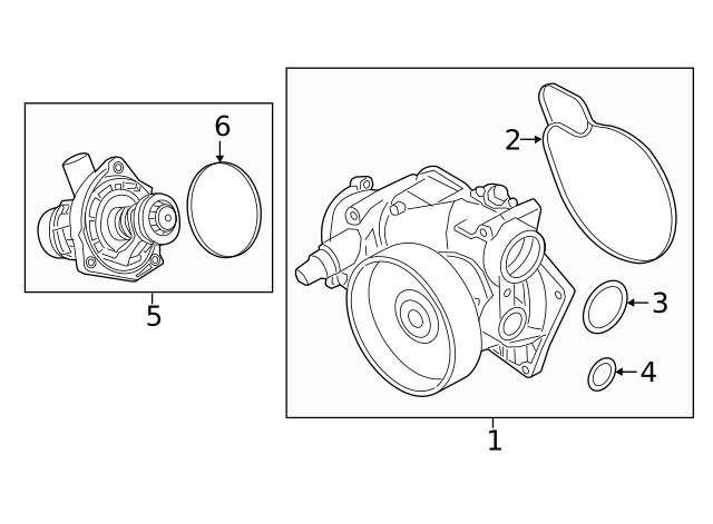 2018-2024 BMW Coolant pump, mechanical 11-51-8-074-234 ...