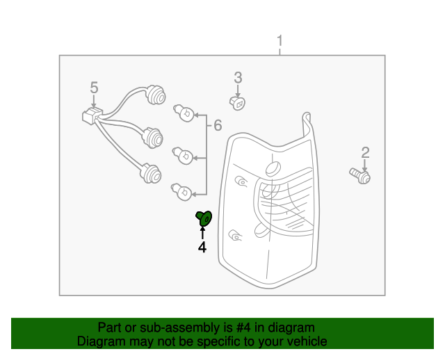 2000-2004 Nissan Xterra Tail Light Grommet 01281-0004U | TascaParts.com