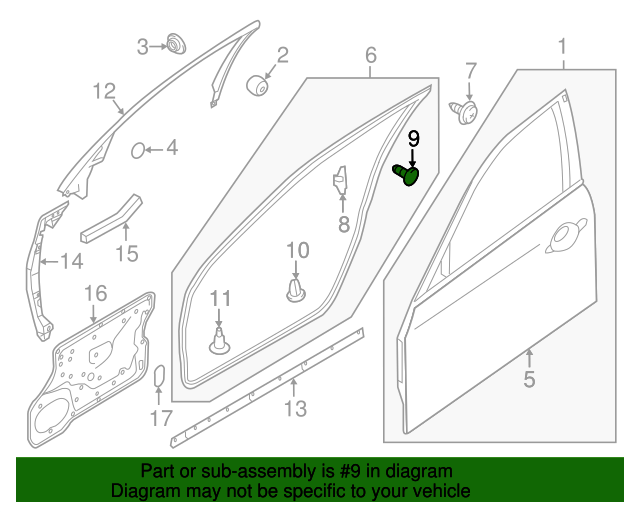 2006-2014 Infiniti Door Weather-Strip Clip 80850-89922 | OEM Parts Online