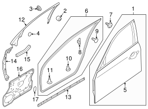2006-2014 Infiniti Door Weather-Strip Clip 80850-89922 | OEM Parts Online