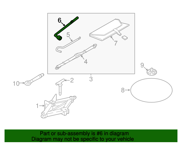 2006-2023 Mazda Lug Wrench LD47-69-671 | AutoNationParts.com