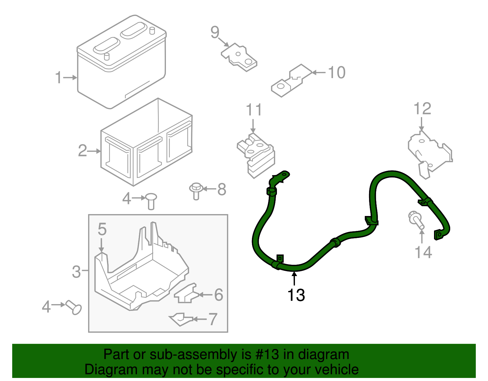 24080-EZ02C - 2017-2024 Nissan - Negative Cable | Anicra Nissan Parts