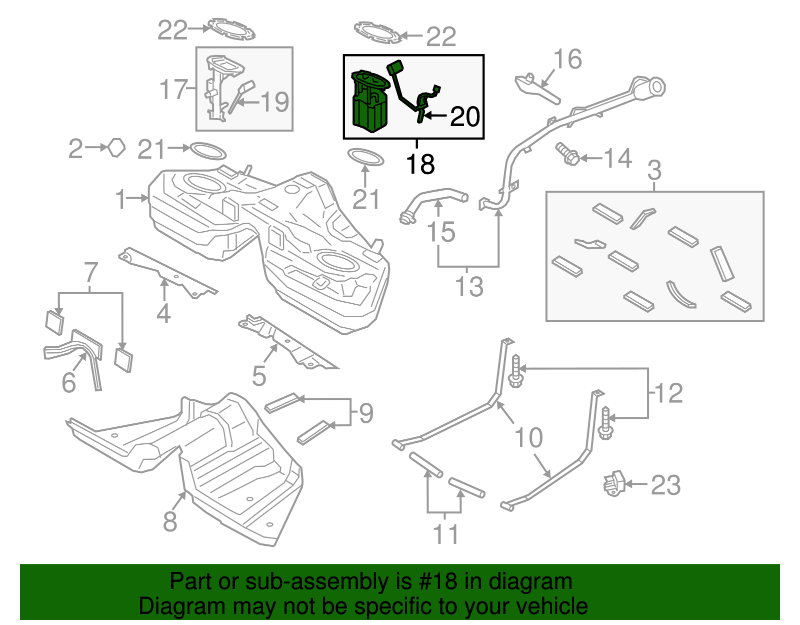 PFS-1058 - Motorcraft™ Fuel Pump And Sender Assembly 2015-2024 Ford ...