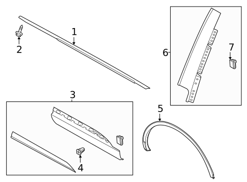 Exterior Trim - Rear Door for 2020 Lincoln Aviator | TascaParts.com