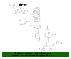 2007-2020 Nissan Strut Nut 54588-JA060 | TascaParts.com