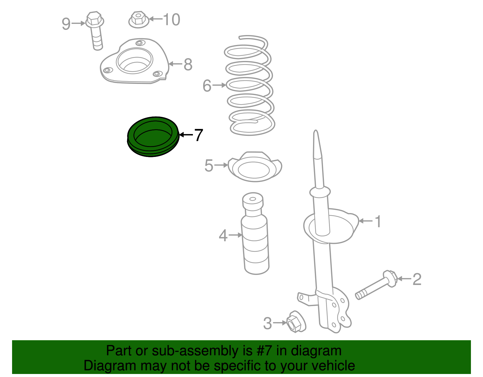 2013-2023 Nissan Strut Bearing 54325-3TA0A | Bill Kay Nissan Parts