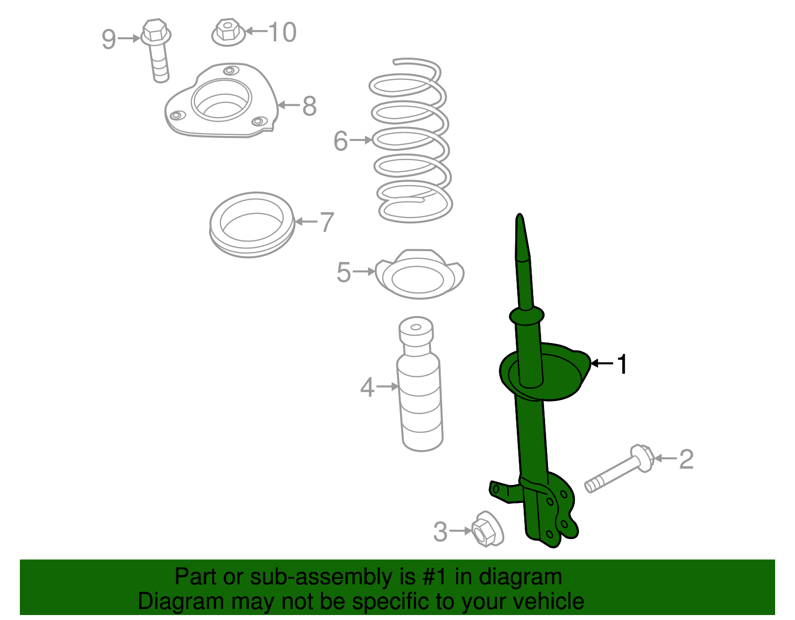 2013-2015 Nissan Altima Strut E4302-3TA1B | Bill Kay Nissan Parts