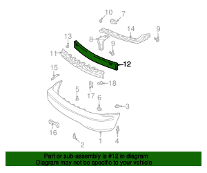 1999-2000 Lexus RX300 Reinforced Beam 52131-48010 | OEM Parts Online