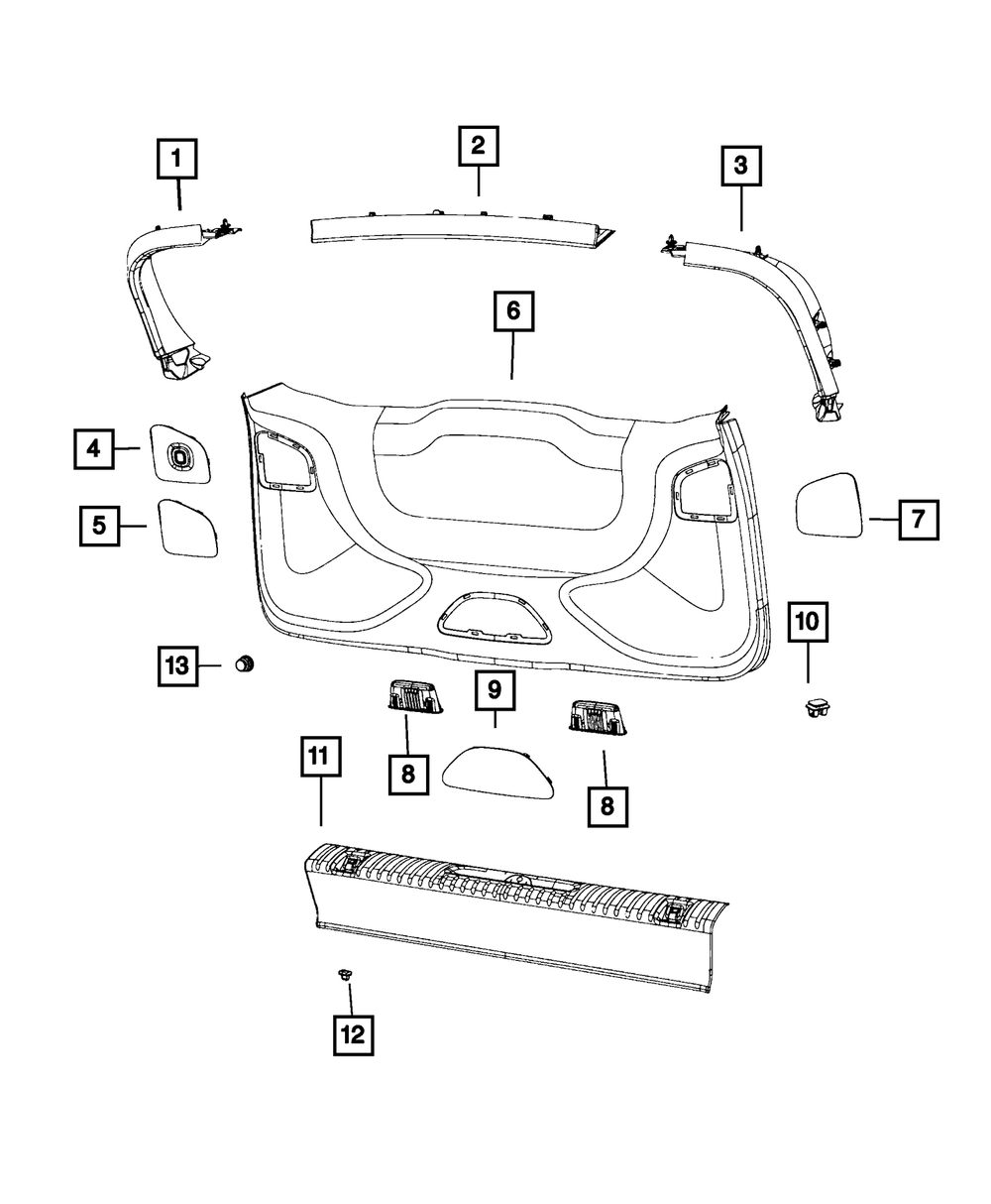 2017-2025 Chrysler Lift-Gate Lower Panel 6PP36PD2AA | Mopar eStore