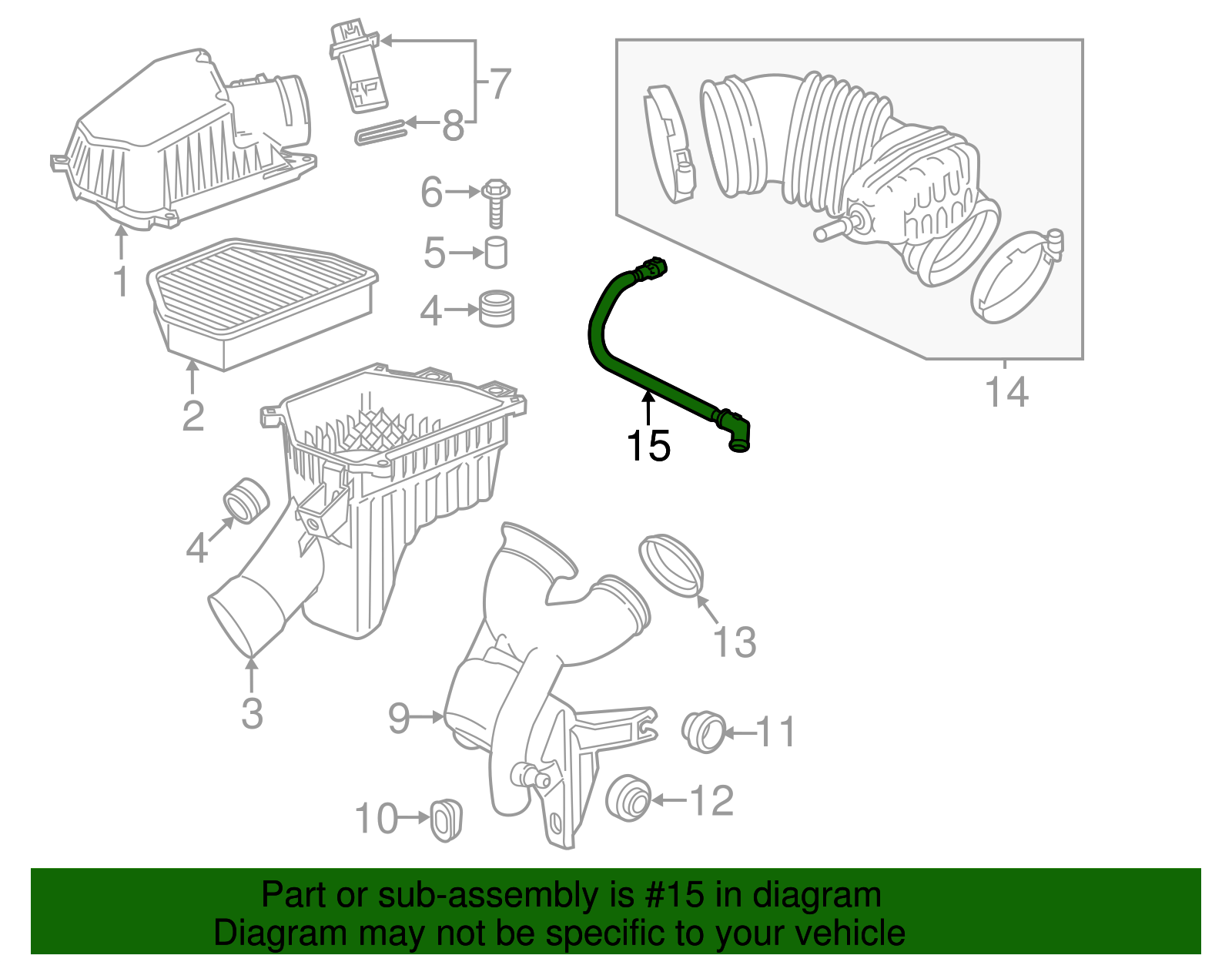 2012 GM Positive Crankcase Ventilation Tube 12634292 | OEM Parts Online