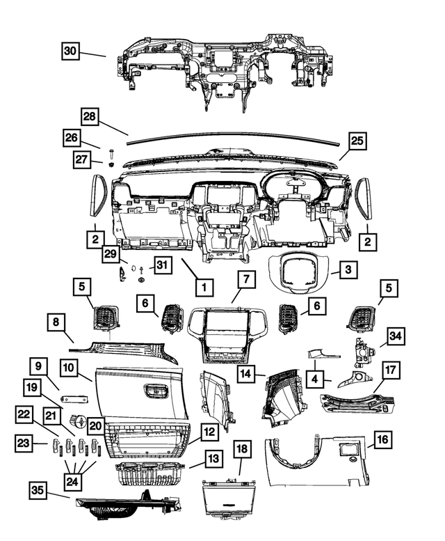 2016 Jeep Grand Cherokee Vehicle Feature Controls Center Stack ...