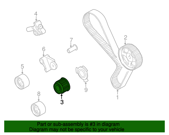 1993-2012 Mitsubishi Crankshaft Gear MD184894 | Auto Parts