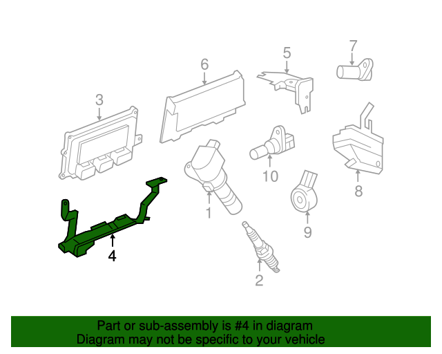 37821-R1A-A00 - Bracket, Engine Control Module 2012-2015 Honda Civic ...