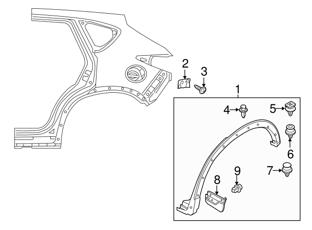 2013-2016 Mazda CX-5 Wheel Opening Molding - Driver's Side (LH) KD53-51 ...