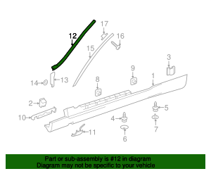 207-690-13-62-64 - Water Deflector 2011-2017 Mercedes-Benz | Mercedes ...