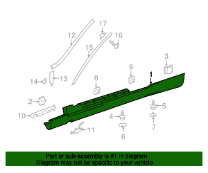 207-698-08-54-9999 - Rocker Panel Guard 2011-2017 Mercedes-Benz ...