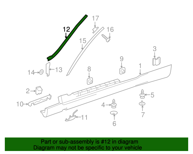 207-690-13-62-64 - Water Deflector 2011-2017 Mercedes-Benz | Mercedes ...