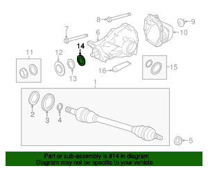 33107609536 - 1995-2025 BMW Seal (33-10-7-609-536) | BMW of South ...