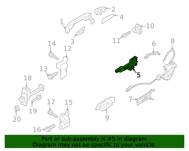 83665-Q5000 - Handle Base 2021-2024 Kia Seltos | Kia.Parts Store