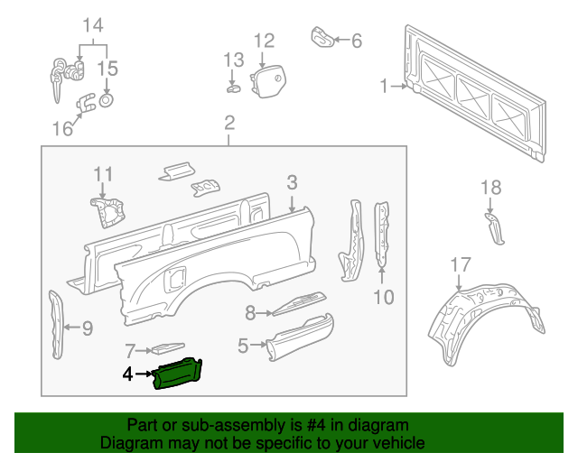 2000-2004 Toyota Tacoma Step Panel 66404-04010 | OEM Parts Online