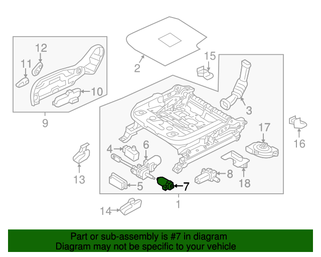 88581-C1000 - Seat Motor 2015-2021 Hyundai | AutoNation Parts