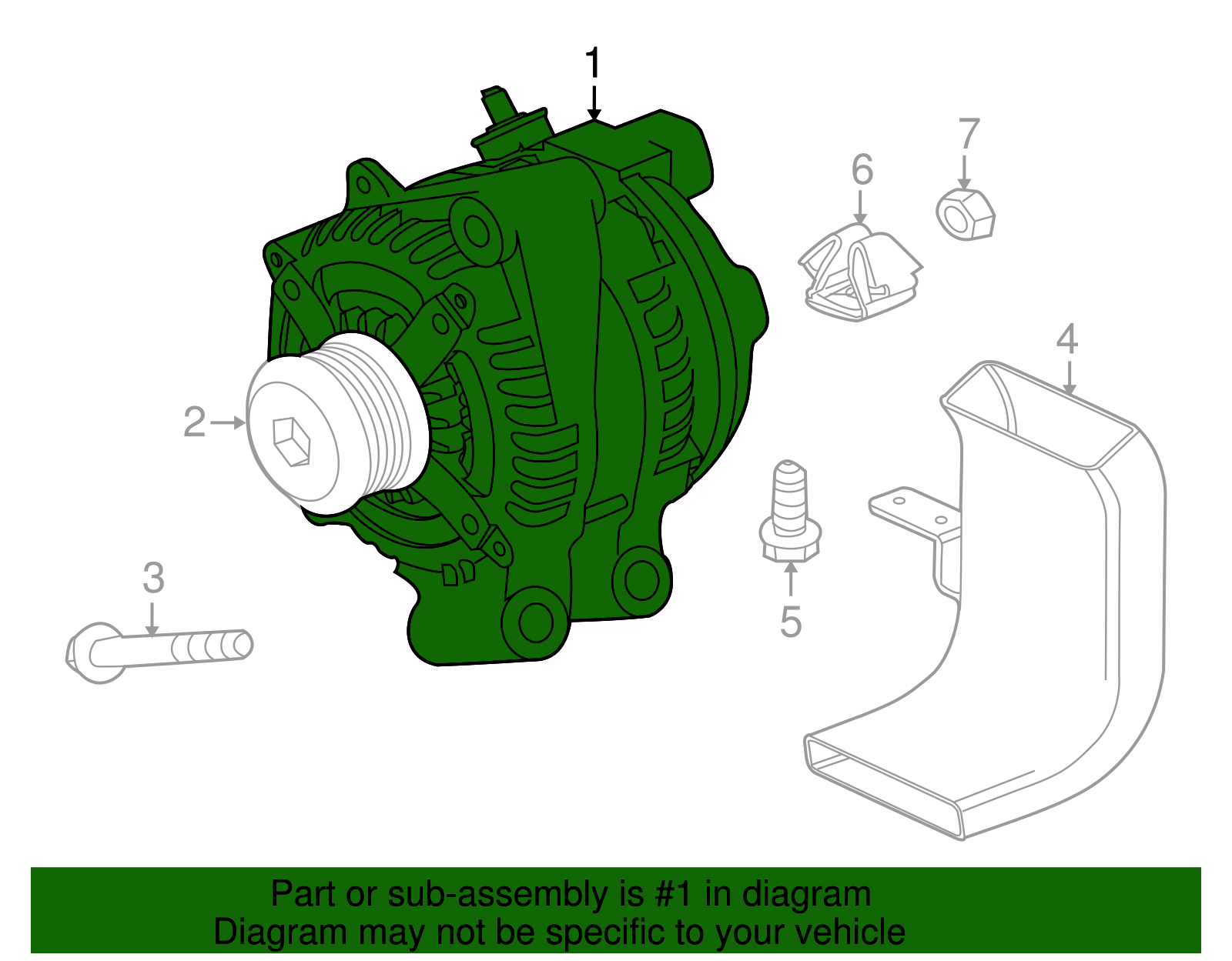 2010-2024 Jaguar Alternator C2D59622 | OEM Parts Online