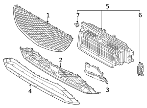 Hyundai - 86531-AR710 - Grille Front Bumper - 2022-2024 Genesis GV70 ...
