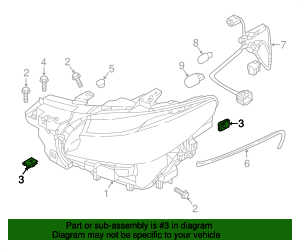 2014-2020 Mazda Headlamp Assembly U-Nut DR61-50-133 | TascaParts.com