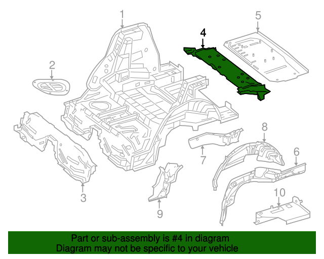 253-610-75-00 - Floor Pan Crossmember 2016-2022 Mercedes-Benz ...