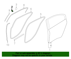 2015-2017 Kia K900 Door Shell Bumper 82191 33010 | QuirkParts