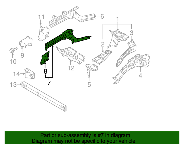 G5131-5SPMA - Outer Rail - 2020-2024 Nissan LEAF | Nissan OEM Parts Direct