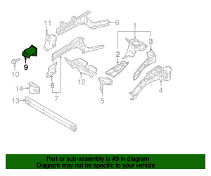 75114-5SP0A - Rail End 2020-2024 Nissan LEAF | Nissan Parts ...