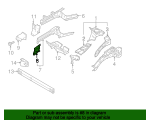 2018-2022 Nissan Outer Rail Bracket G51F7-5SAMA | QuirkParts