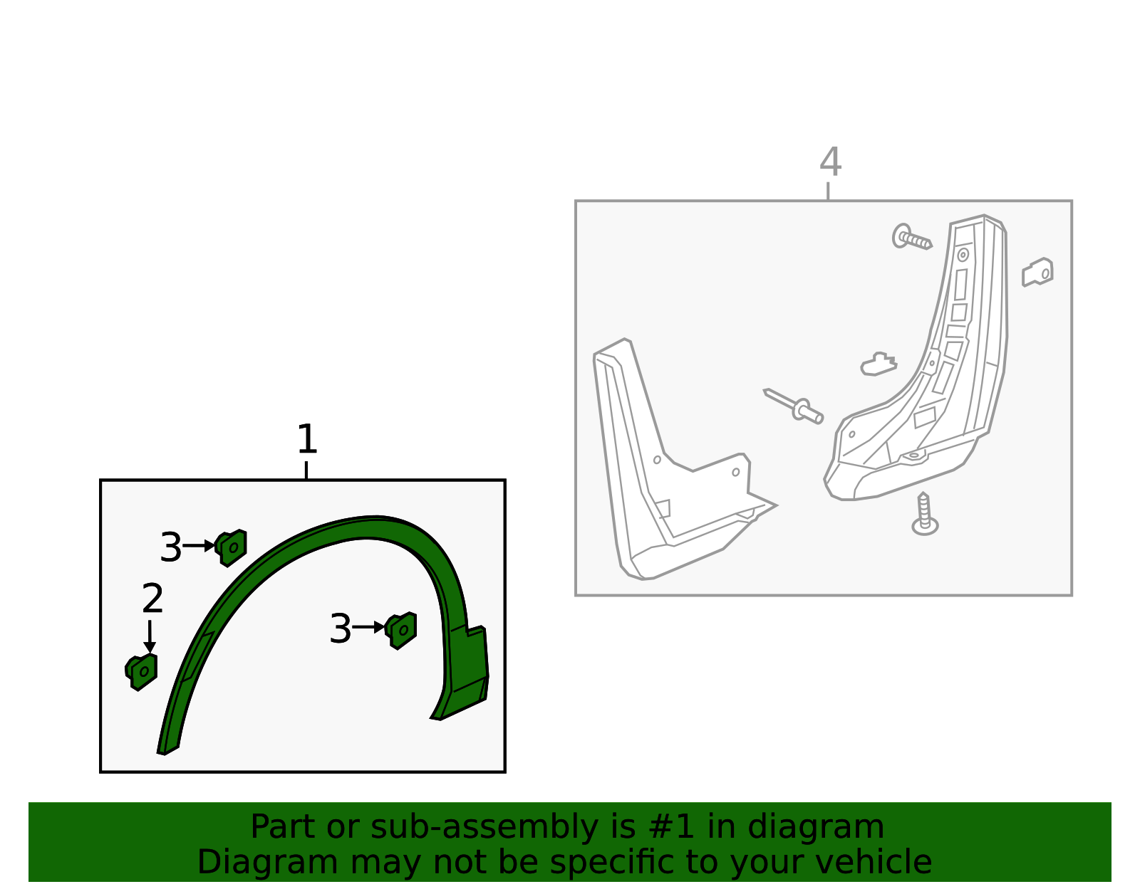 84702936 - Front Driver Side Wheel Opening Molding 2019-2025 Chevrolet Blazer | GM Wholesale Direct