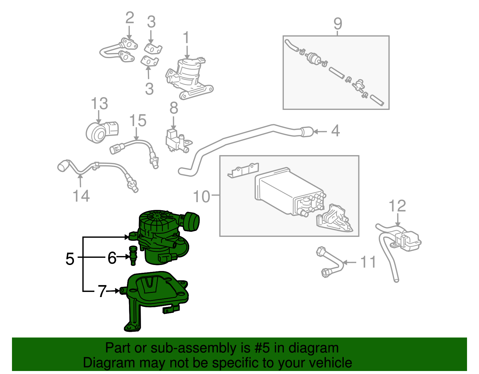 Genuine Toyota Secondary Air Injection Pump part# 17600-0C020 for 2005 ...