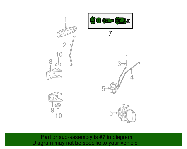 2007-2011 Mopar Lock Cylinder 05137646AA | Mopar Parts Canada