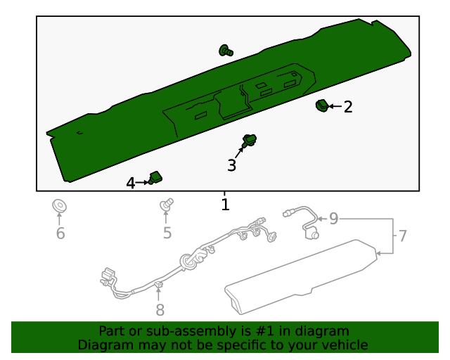 2024 GMC Front Bumper Fascia Center Air Deflector 84914498 | OEM Parts ...