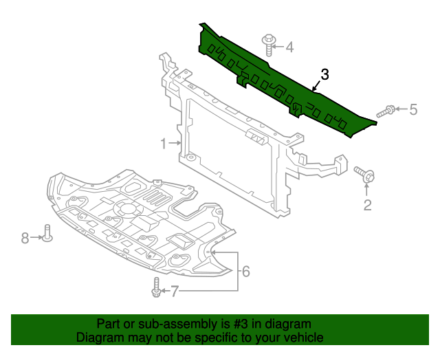 2017-2022 Kia Sight Shield 86360-G5000 | Kia Parts Online