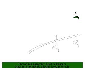 2016-2020 Toyota Tacoma Roof Drip Molding 75553-04020 | AutoNationParts.com