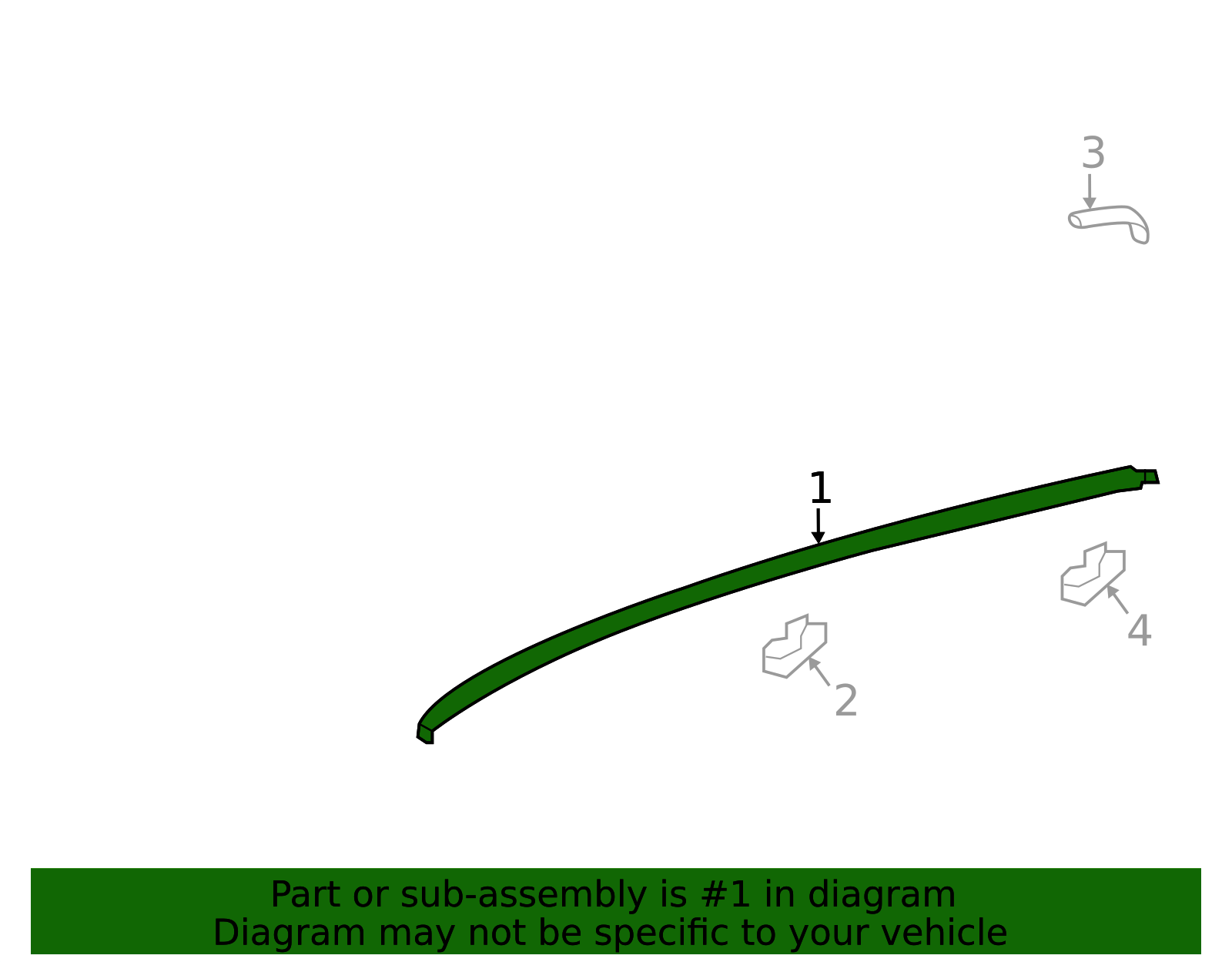 2016-2023 Toyota Tacoma Drip Molding 75552-04082 | OEM Parts Online