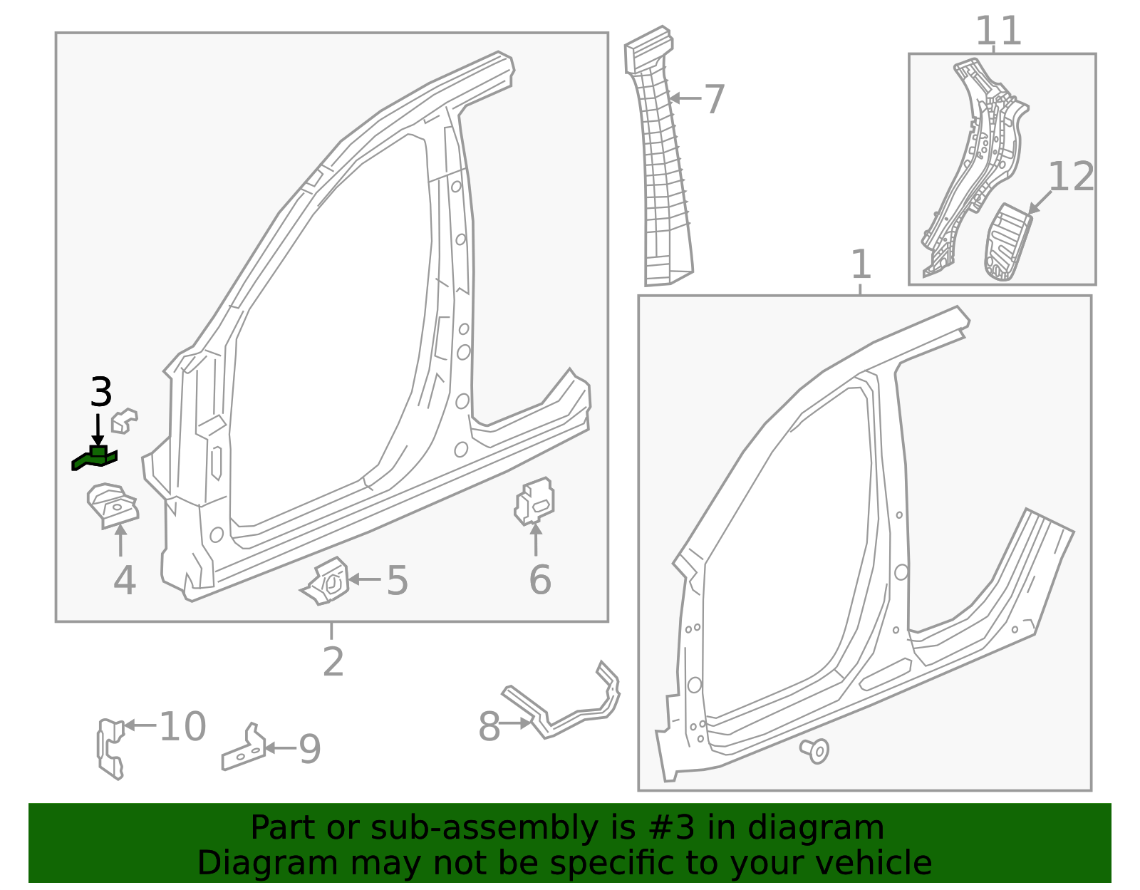 2019-2025 Acura RDX Aperture Reinforced Upper Extension 63522-TJB-A00ZZ ...
